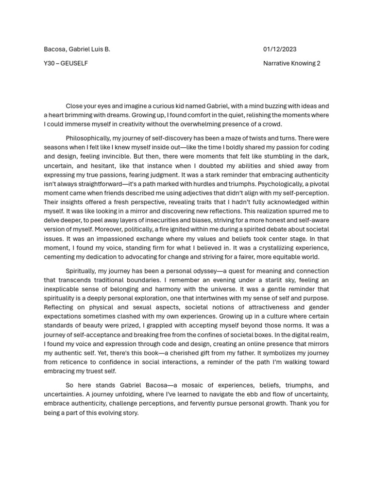 Narrative Knowing2 | Download Free PDF | Psychology | Psychological Concepts