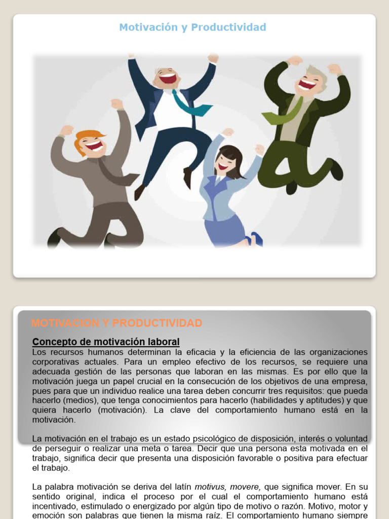 Motivacion y Productividad | PDF | Motivación | Motivacional