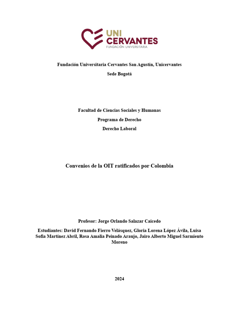 Oit Principios y Convenios | PDF | Derecho laboral | Salario