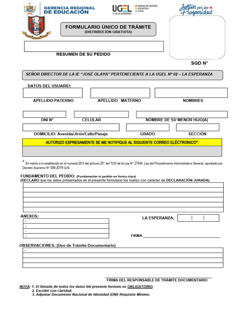 Formato de Solicitud | PDF