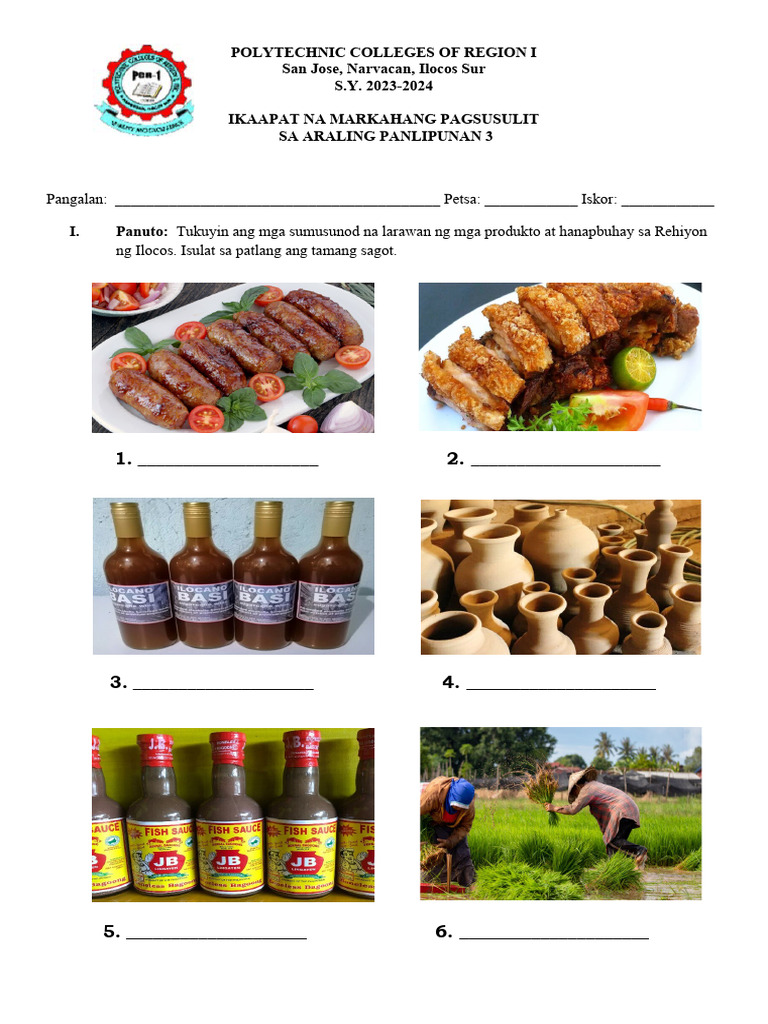 Grade 3 Ap Exam Q4 | PDF