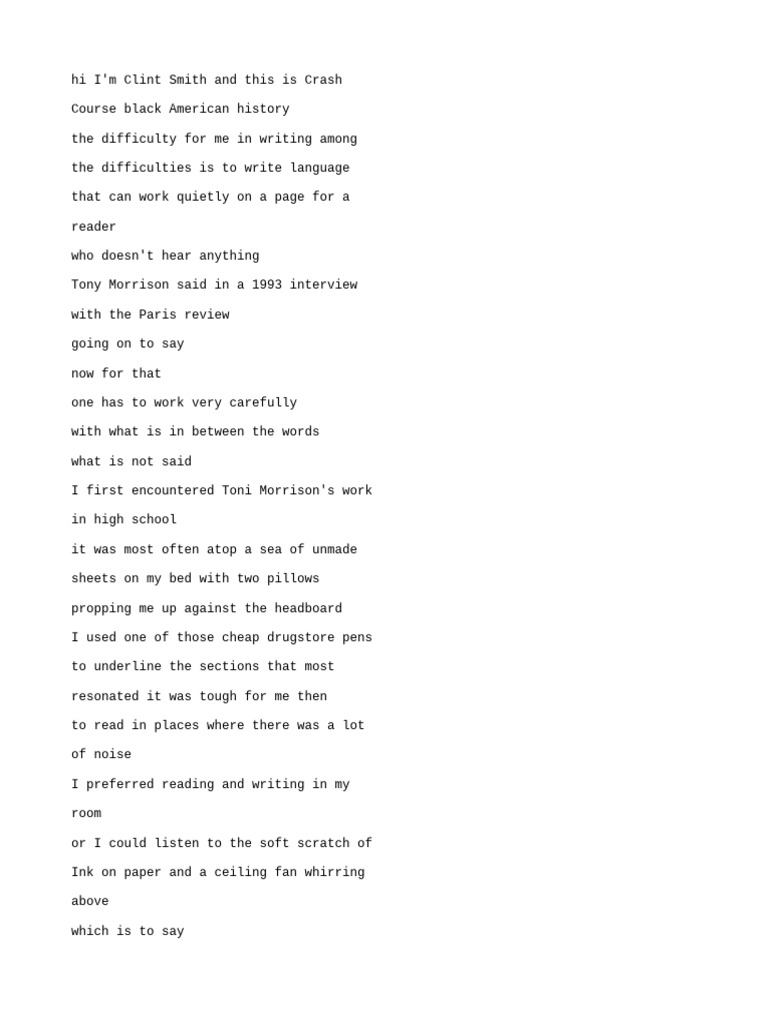 (English (Auto-Generated) ) Toni Morrison - Crash Course Black American ...