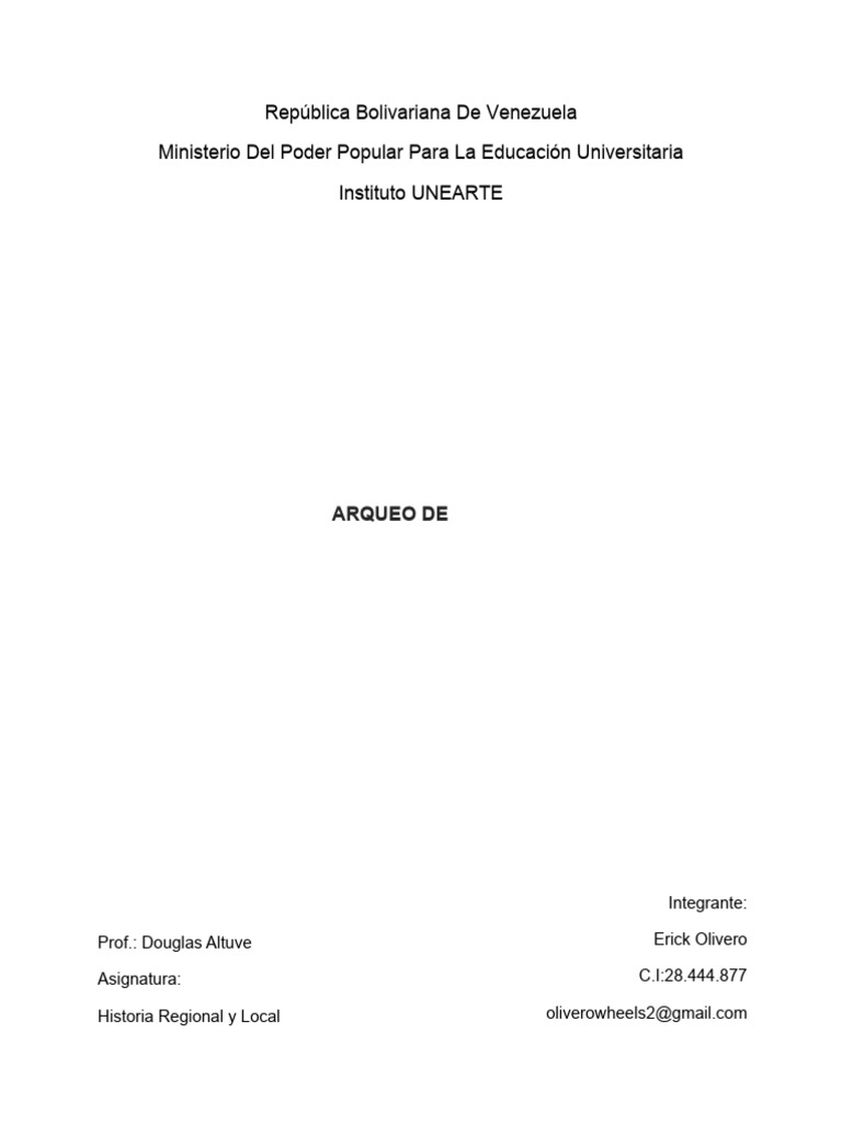 Arqueo de Fuentes | PDF | Venezuela Arqueo de Fuentes | PDF | Venezuela