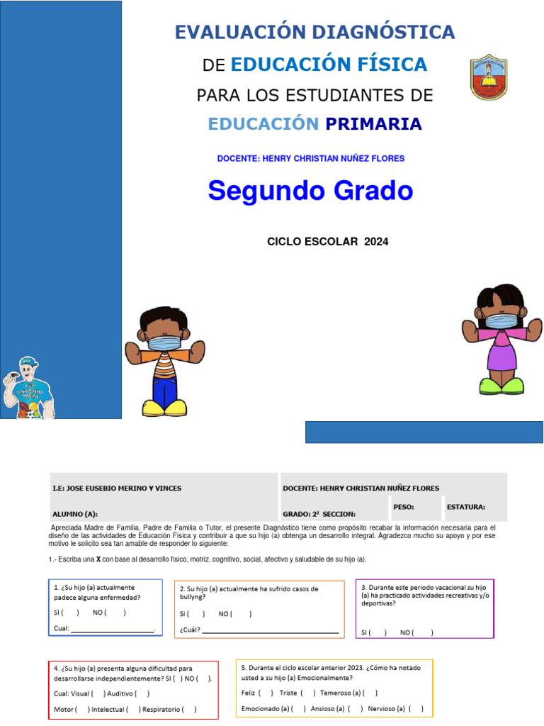 Evaluación Diagnóstica 2º PRIMARIA | PDF | Sicología