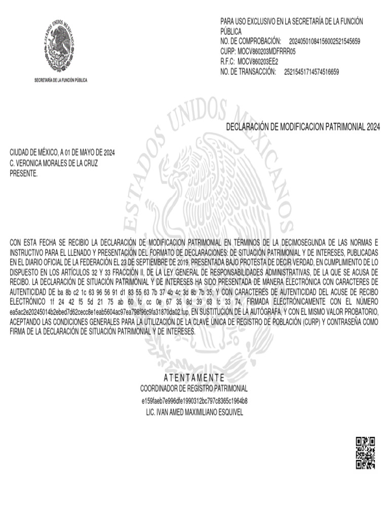 Acuse - PDF 2024 | PDF | Gobierno