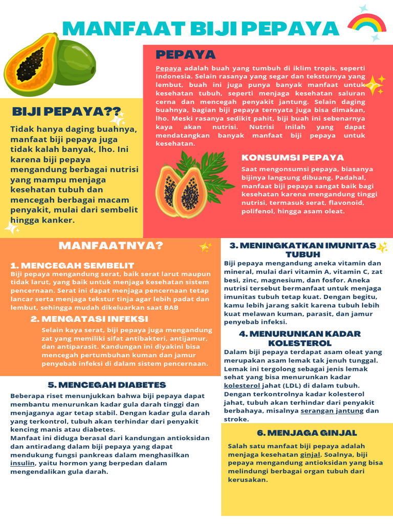 Khasiat dan Nutrisi Biji Pepaya | PDF