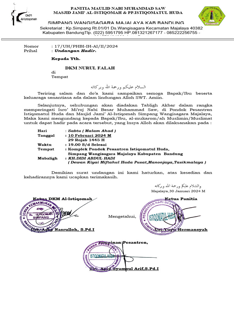 Surat Rajaban 1445 H | PDF