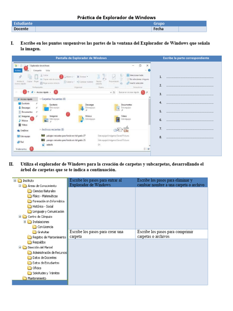 Practica 2 Del Explorador de Archivos | Descargar gratis PDF | Archivo de computadora ...