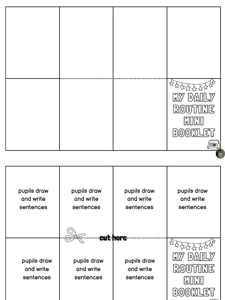 My daily routine mini booklet | PDF