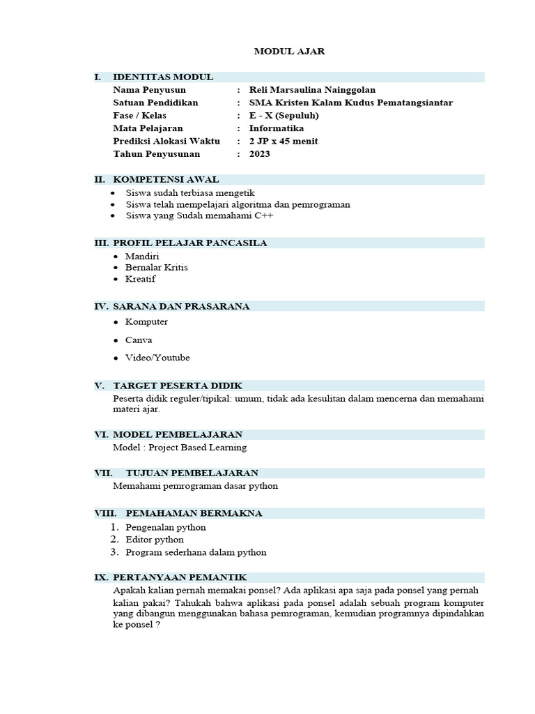 Modul Binus Python Tp 1 | PDF