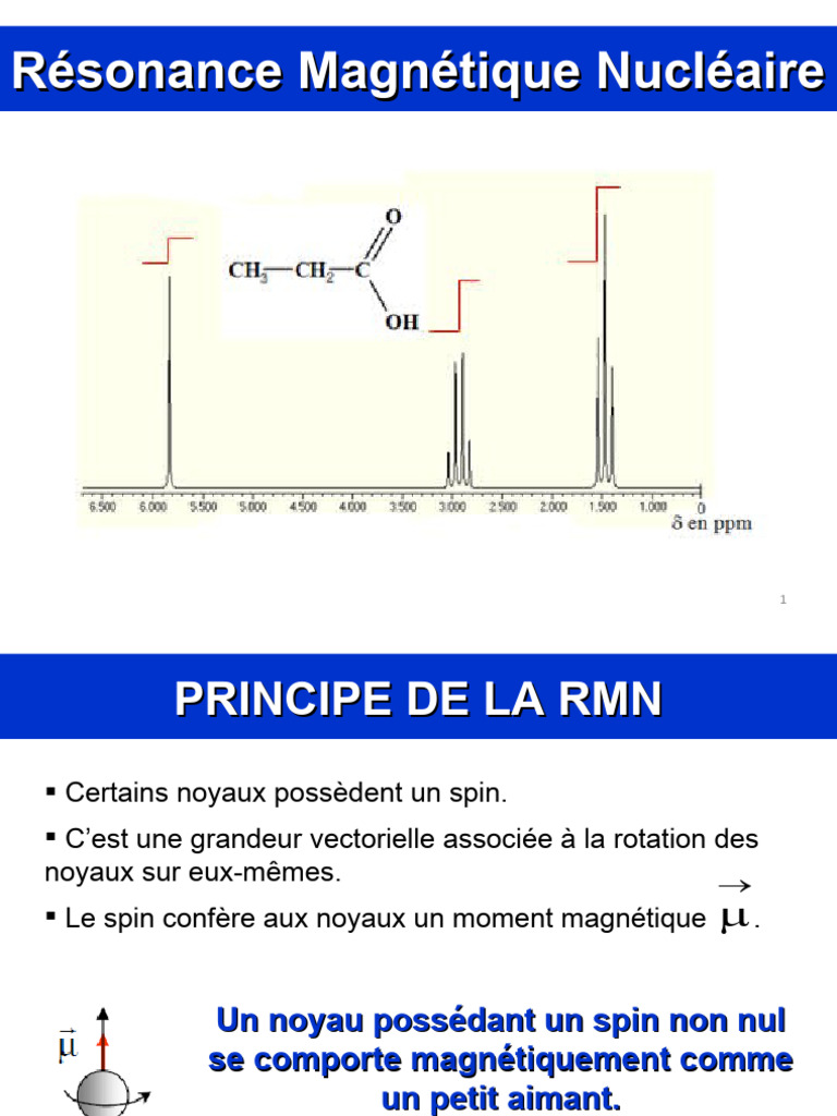 RMN Principe v2 Modifié (3) | PDF | Résonance magnétique nucléaire ...