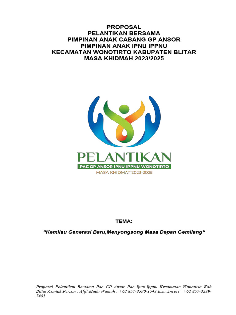 Proposal Pelantikan Bersama 2024 | PDF