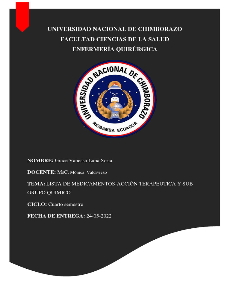 Luna Grace-LISTA DE MEDICAMENTOS | PDF | Coagulación | Manejo del VIH / SIDA