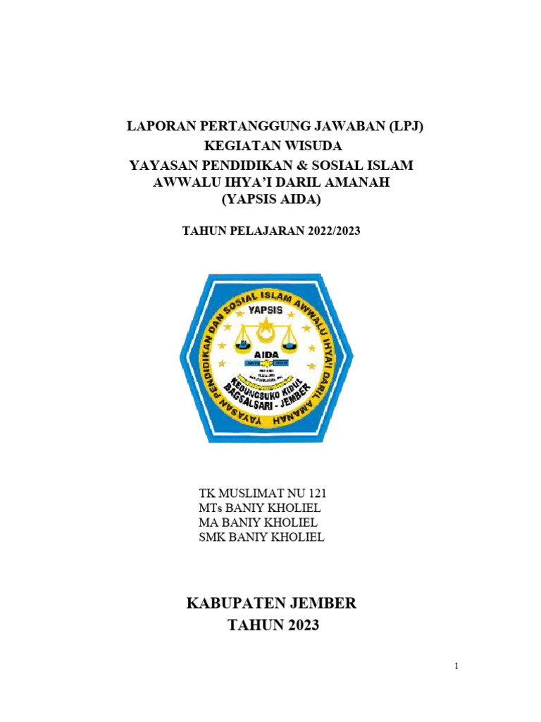 Proposal Wisuda 2023 YAPSIS AIDA | PDF