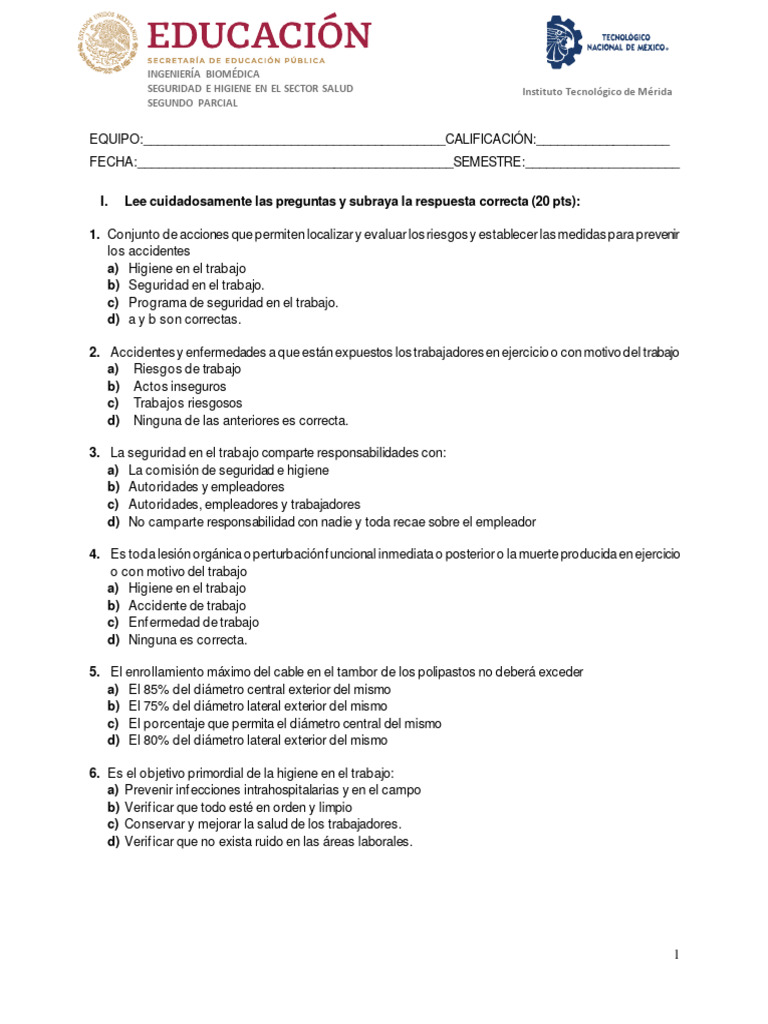 P2.A4 - Cuestionario SHSS | PDF | México