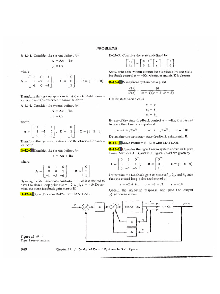 ejerciciosEspaciodeEdo2 Ogata | PDF