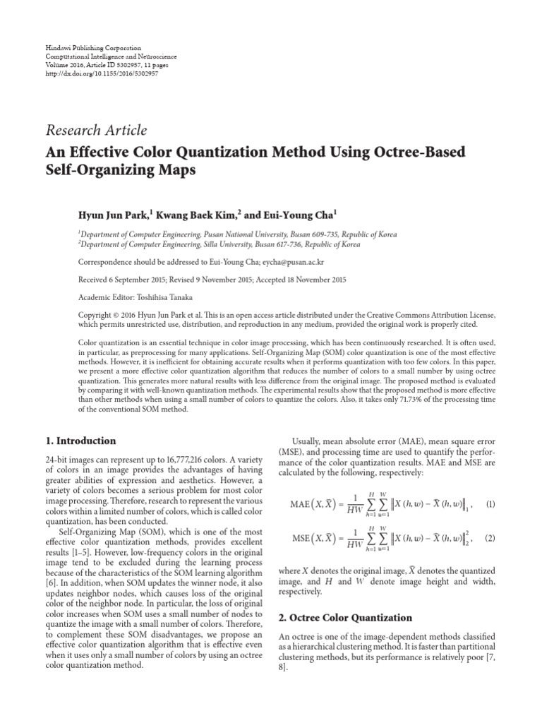 An Effective Color Quantization Method Using Octre | PDF | Signal ...