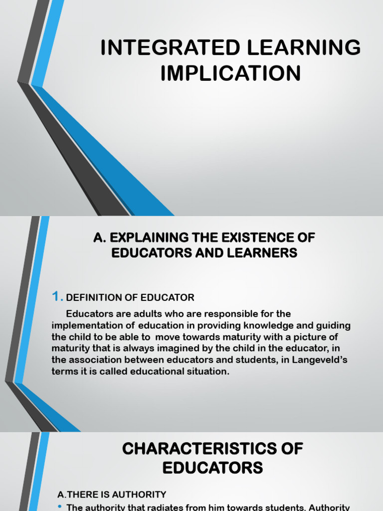 Group 3 - Integrated Learning | PDF | Learning | Teachers