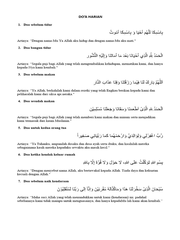 Doa Harian | PDF
