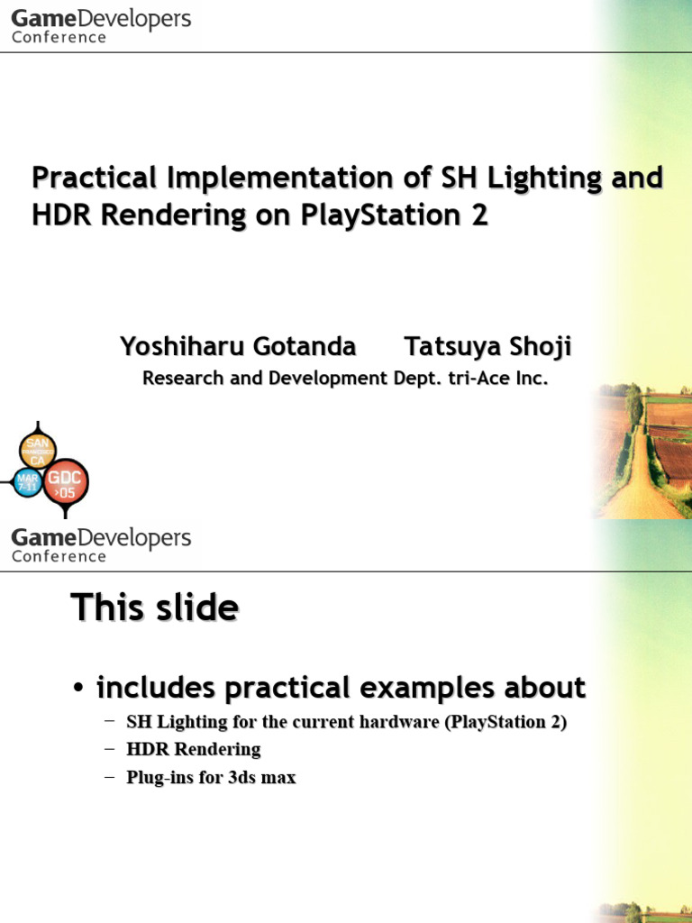 Practical Implementation of SH Lighting and HDR Rendering Full-Length | PDF | Shader | Rendering ...