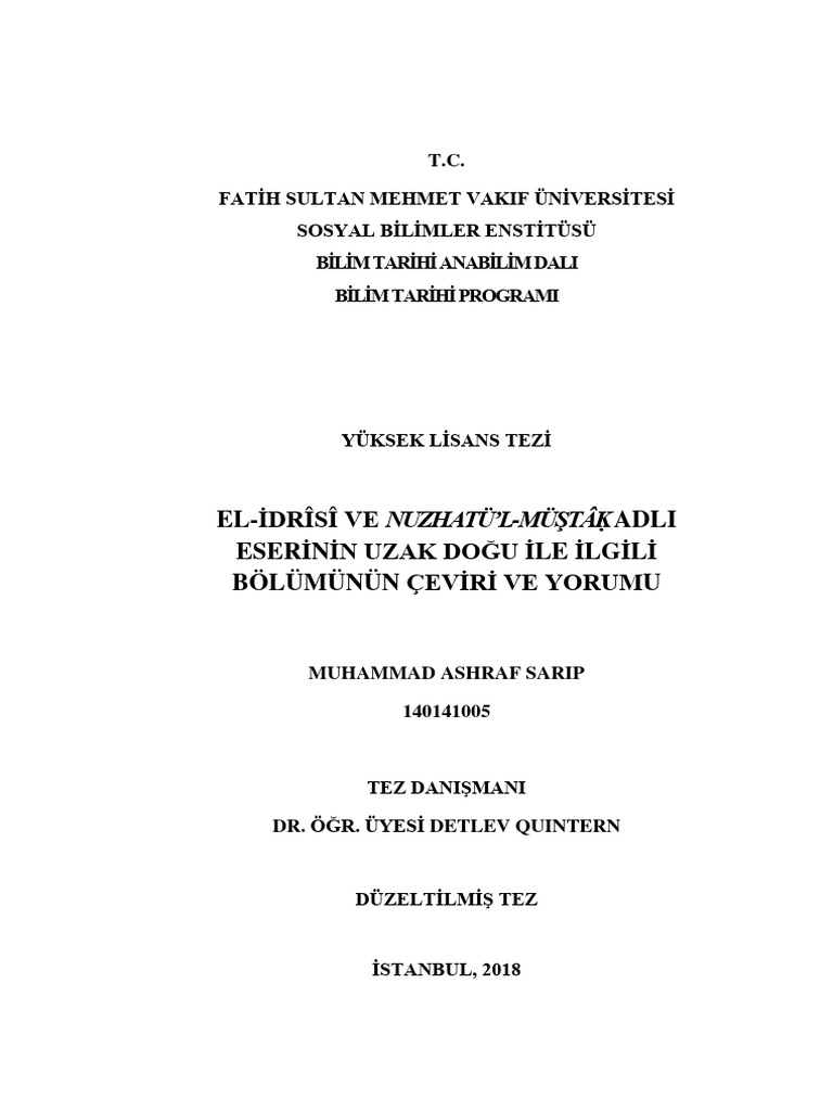 Idrisi Bir Bölüm | PDF