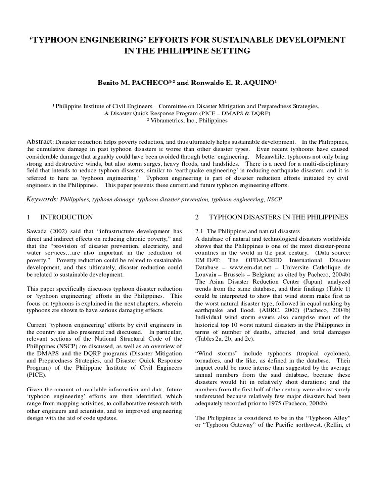 2007cecar-PachecoAquino-TyphoonEngineering | PDF | Tropical Cyclones | Natural Disasters