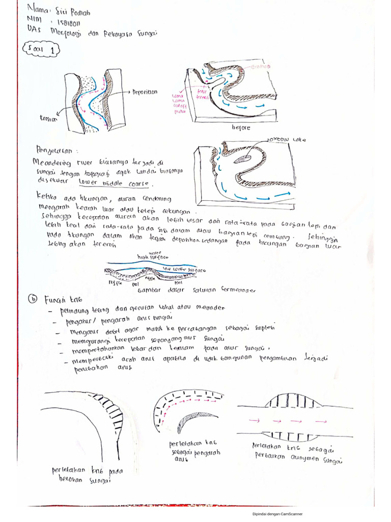 Siti Rodiah - UAS Morfologi Dan Rekayasa Sungai | PDF