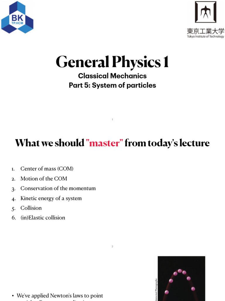 5 System of Particle | PDF | Collision | Force