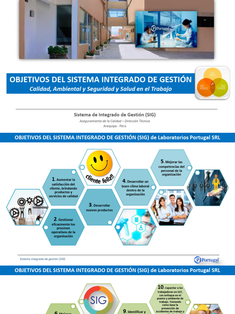 Objetivos del SIG en Laboratorios Portugal | PDF | Calidad (comercial) | Laboratorios