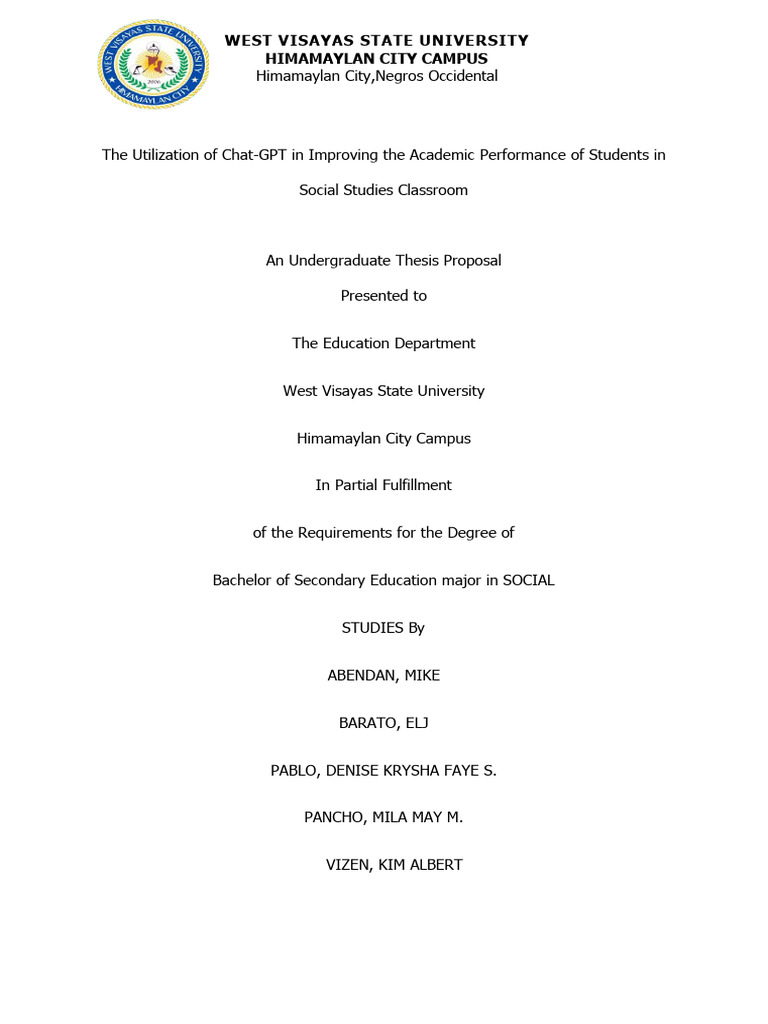 The Utilization of CHAT GPT in Improving The Academic Performance of ...