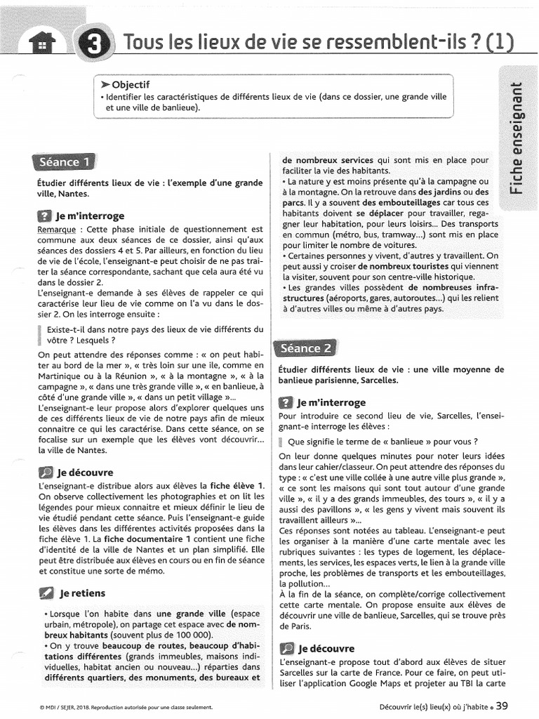 3 Tous Les Lieux de Vie Se Ressemblent-Ils 1 | PDF