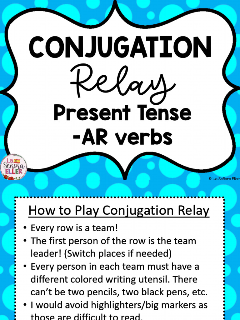 Conjugation Relay Game Instructions | PDF | Syntactic Relationships ...