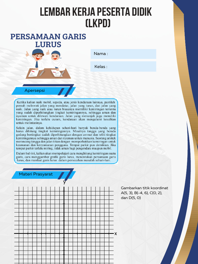LKPD Persamaan Garis Lurus | PDF