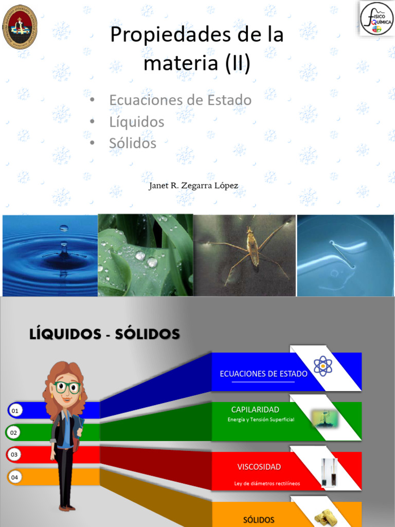 Propiedades y Ecuaciones de Estados de Materia | PDF | Cristal | Líquidos