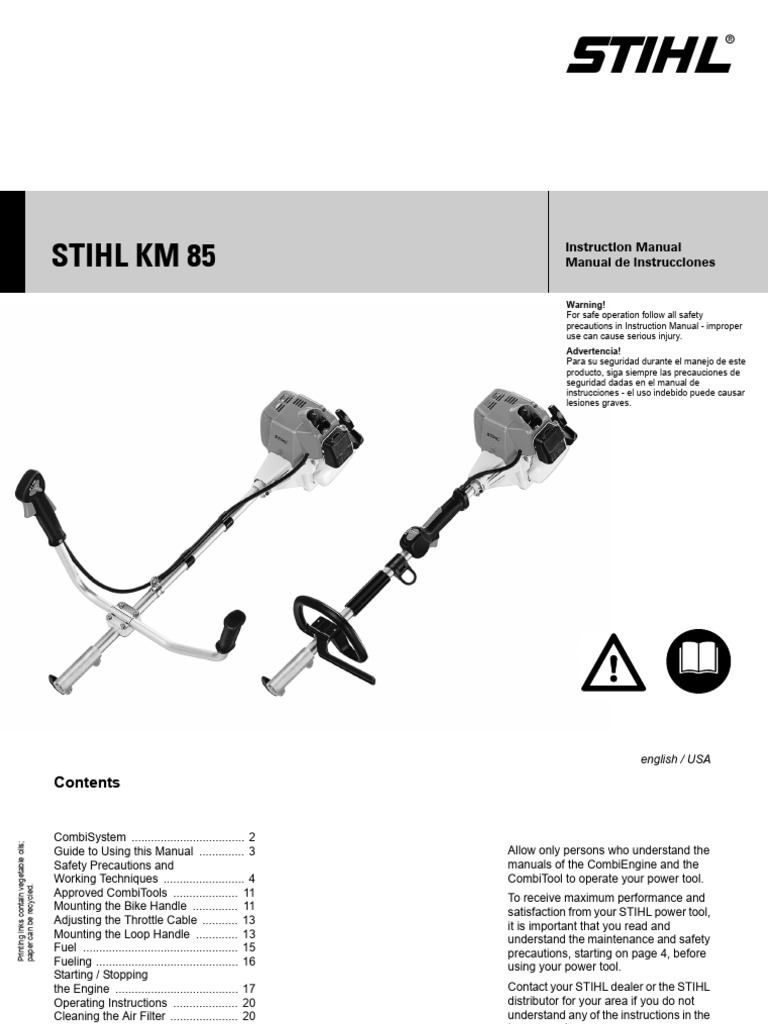 Km85 Manual | PDF | Exhaust Gas