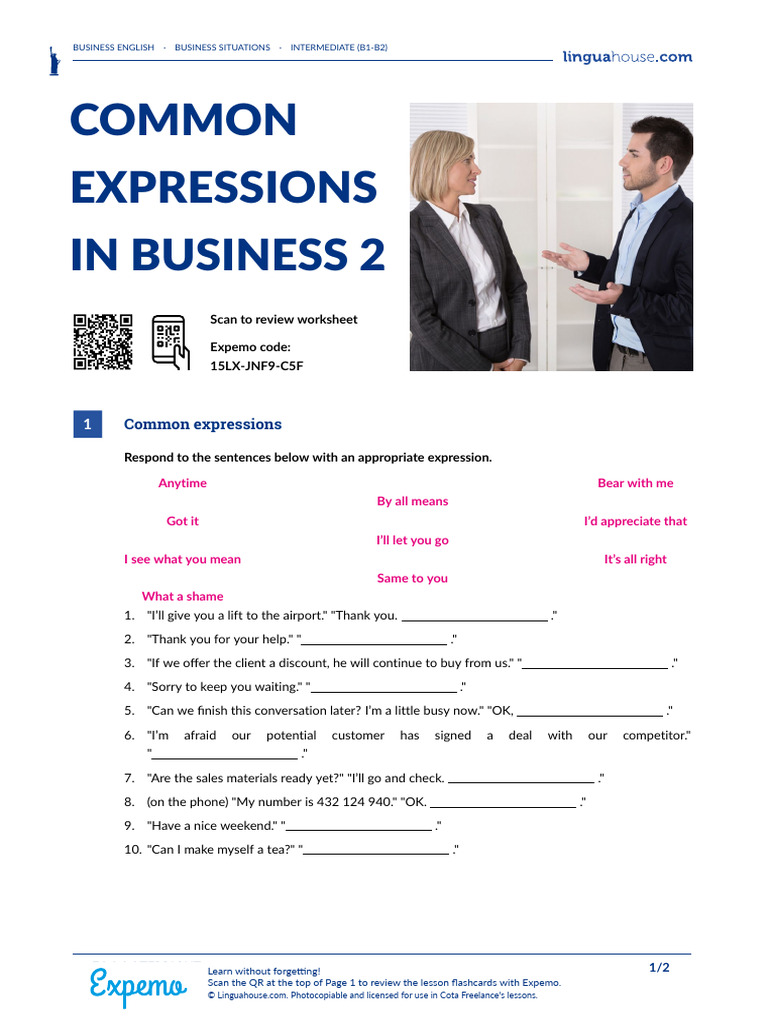 Common Expressions in Business 2 American English Student Ver2 | PDF