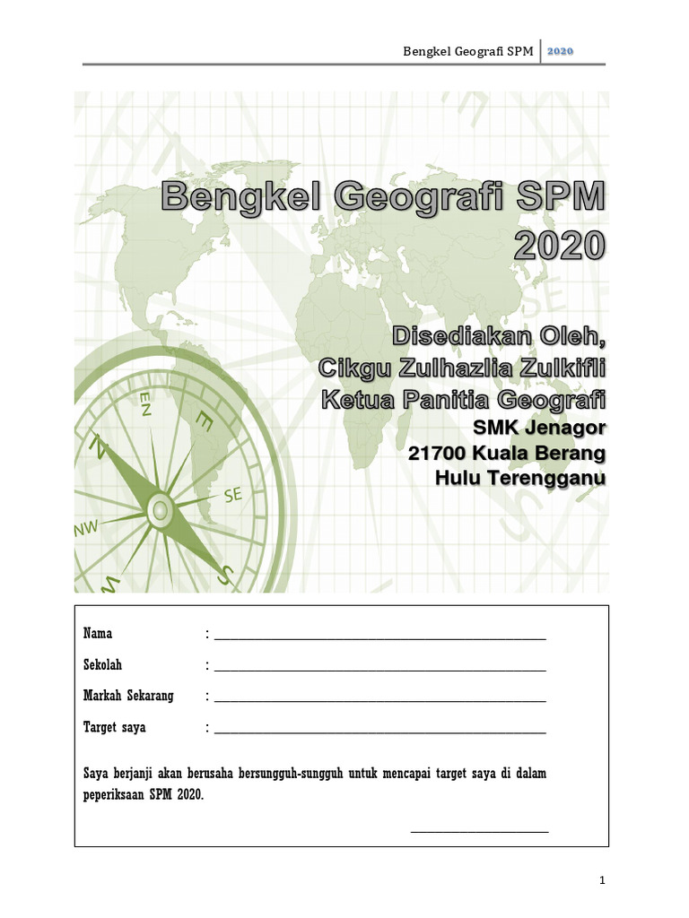 Bahan Bengkel Teknik Menjawab Geografi SPM 2020 | PDF