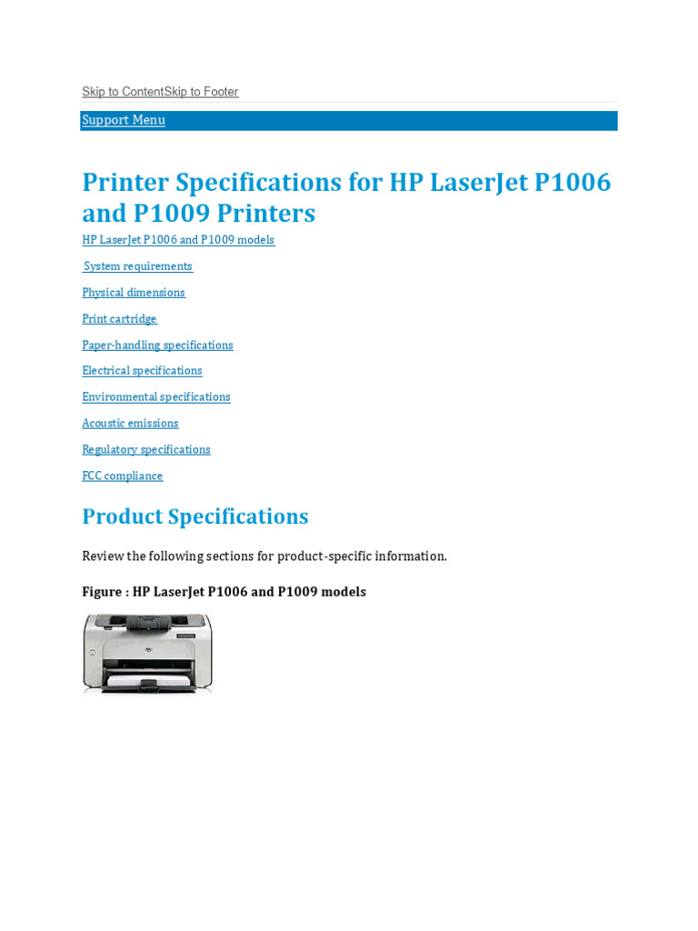 HP LaserJet P1006 SND P1009 | PDF | Office Equipment