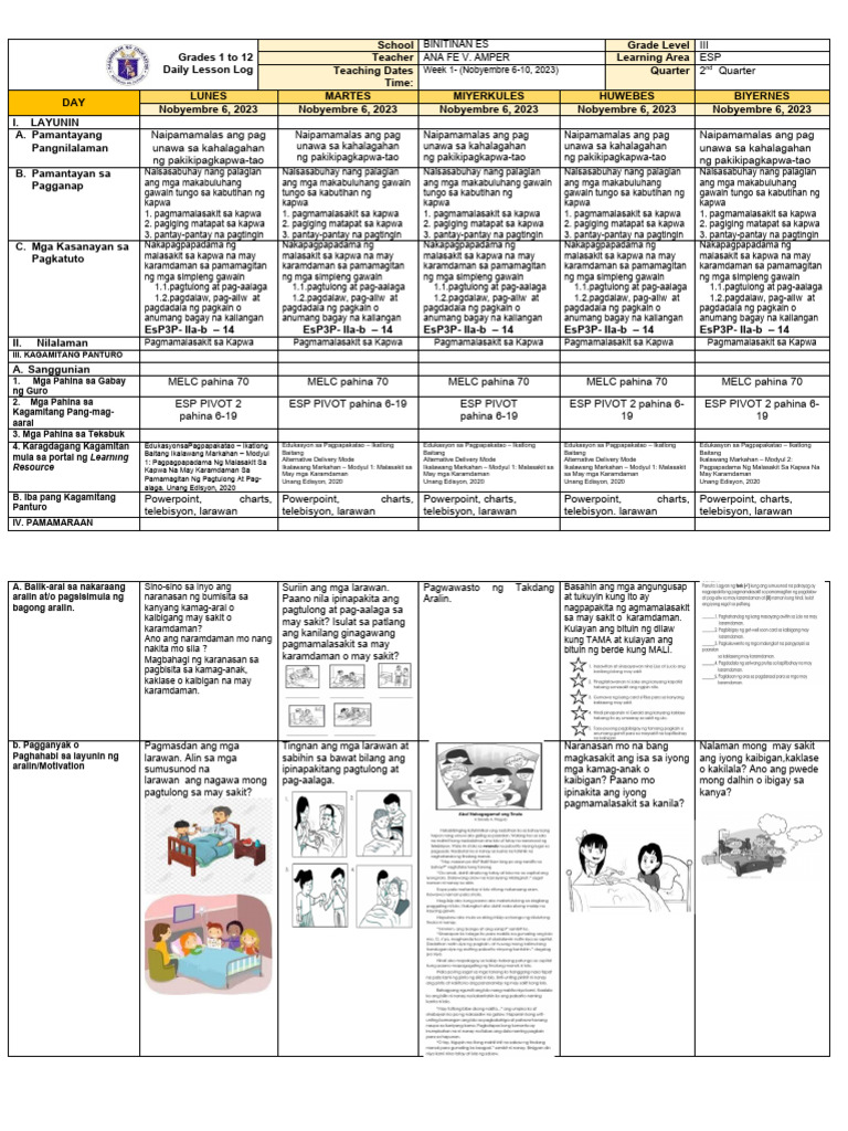 Dll-Esp-Q2-Week 1 | PDF