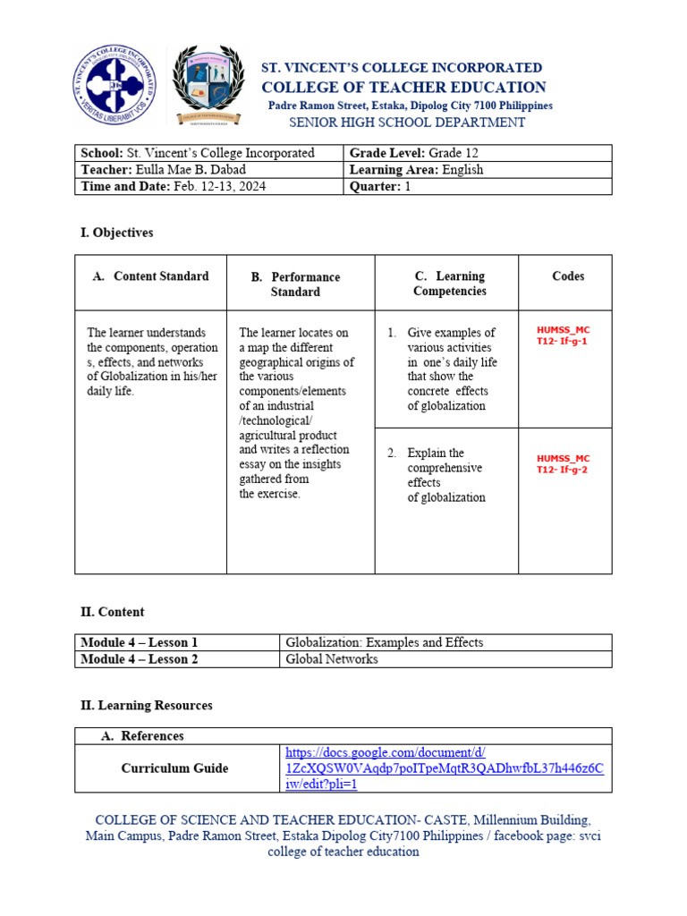 Semi Detailed Lesson Plan Template | PDF | Migrant Worker | Employment