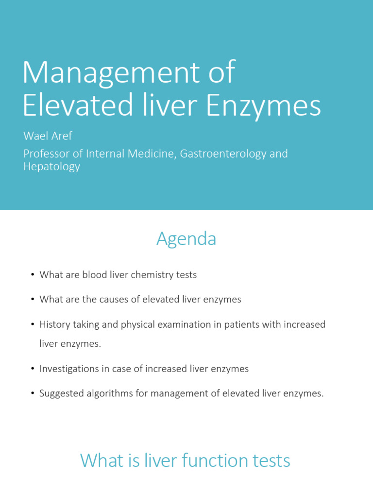 Approach To Eleveted Liver Enzymes | PDF | Hepatitis | Alanine Transaminase