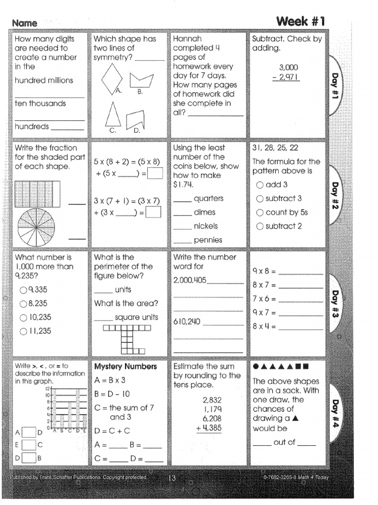 Math 4 Today Weeks 1-20 | PDF