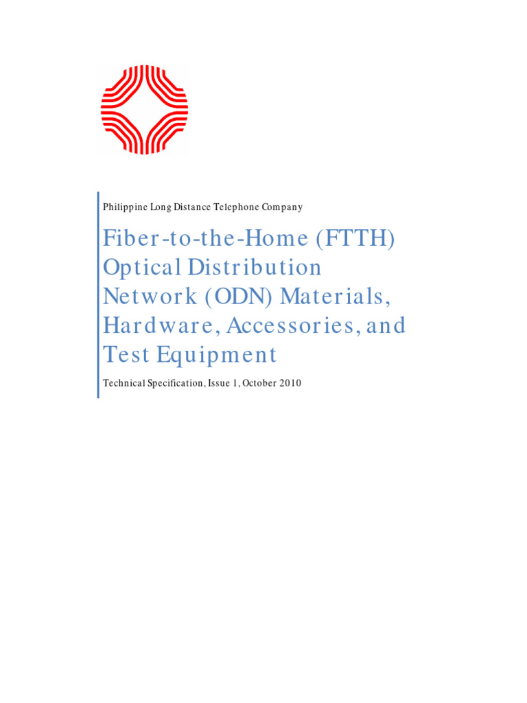 FTTH Odn 2010 | PDF | Fiber To The X | Optical Fiber