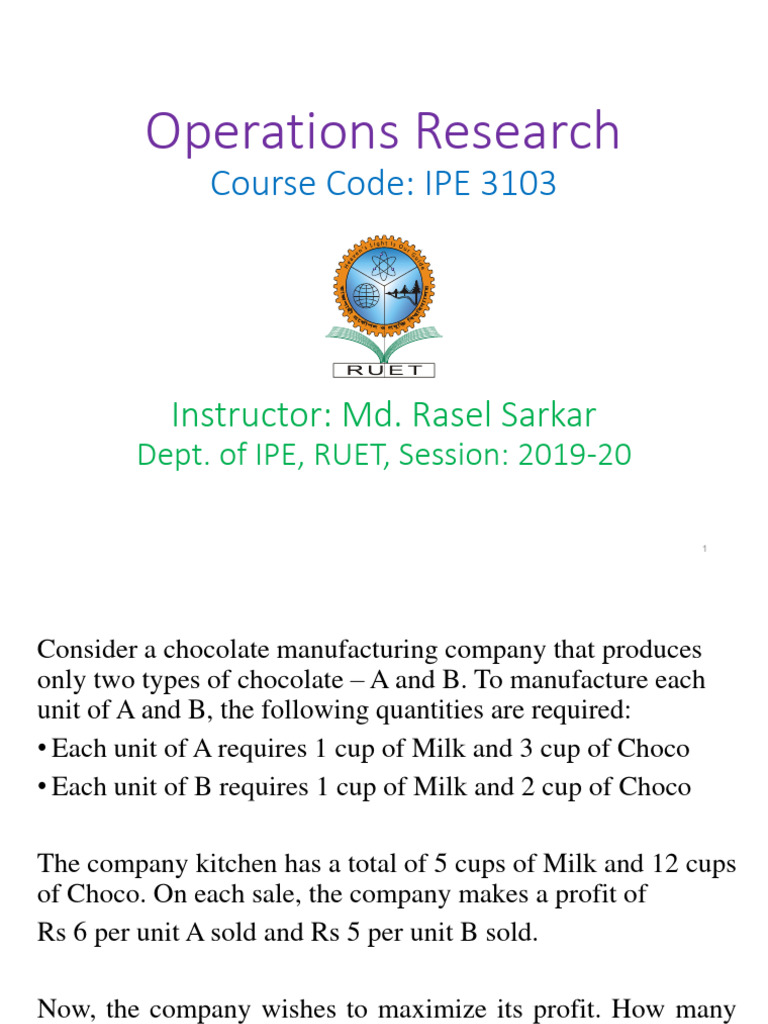 Chapter 1 Introduction MRS | PDF | Mathematical Optimization ...