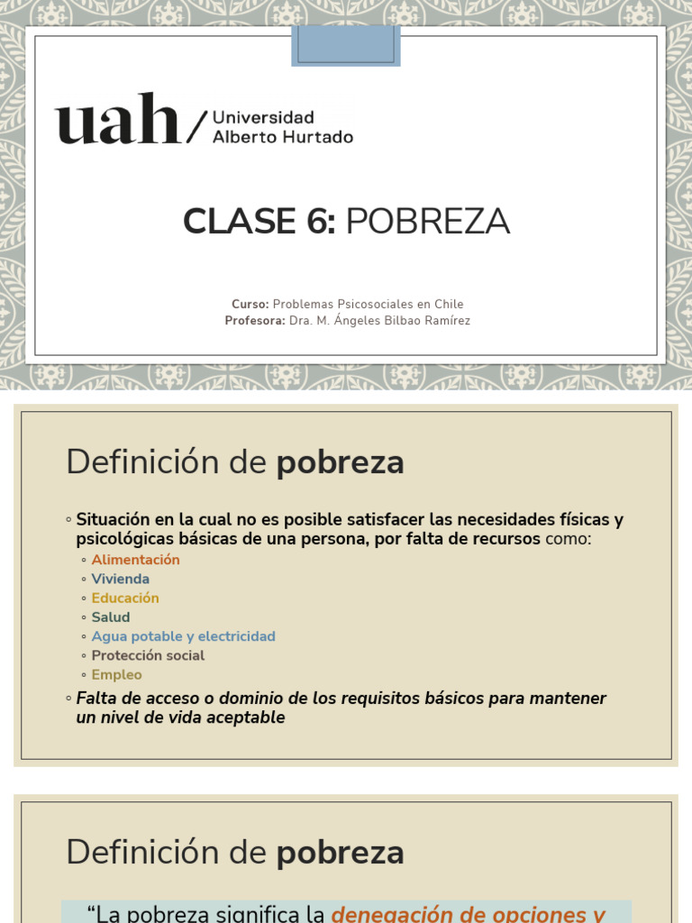 PPS Clase 6. Pobreza | PDF | Pobreza | Pobreza e indigencia
