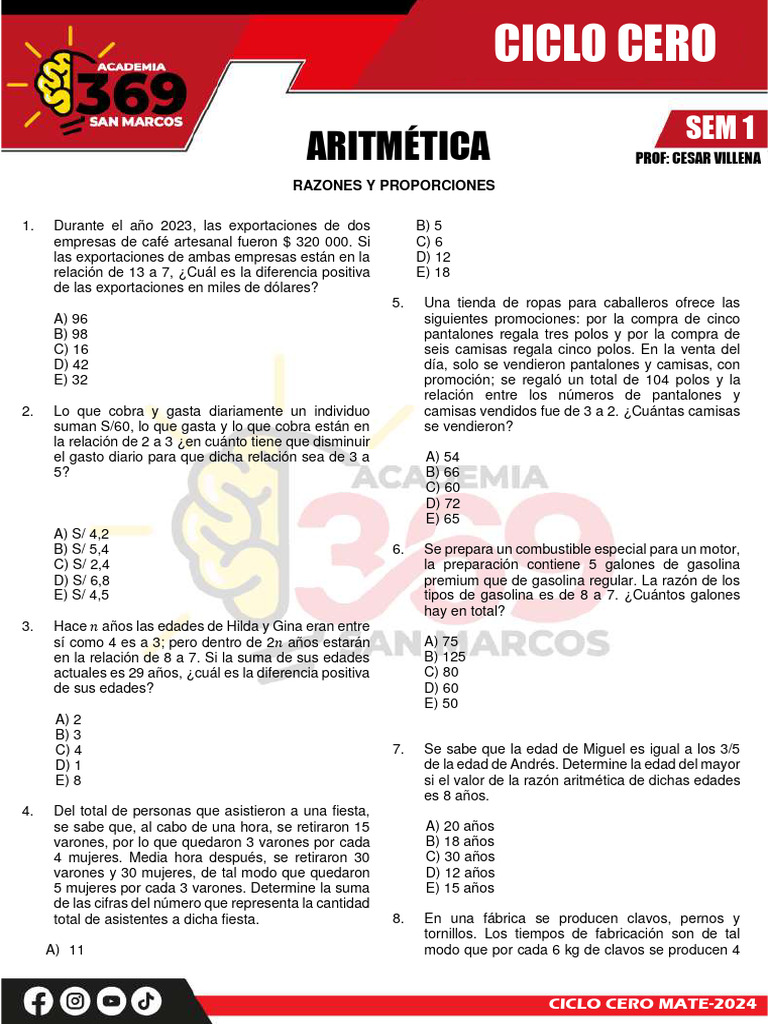 Tema 1 - Ejercicios | PDF