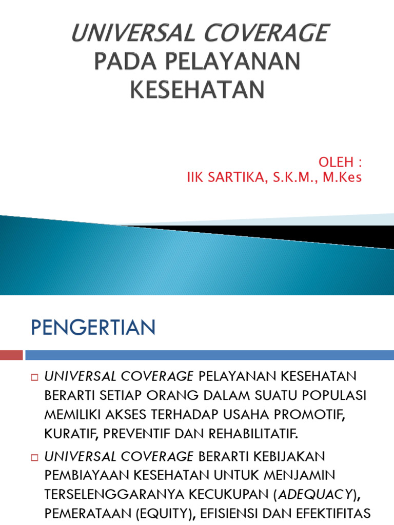 4 Universal Coverage Pdf Universal Health Care Political Economy