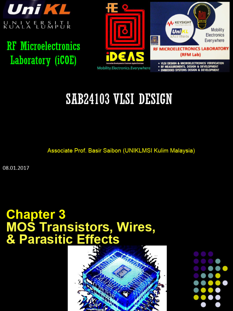 3a-Vlsi Lecture Transistors Wires Parasitics Chapter 3 | PDF | Field ...