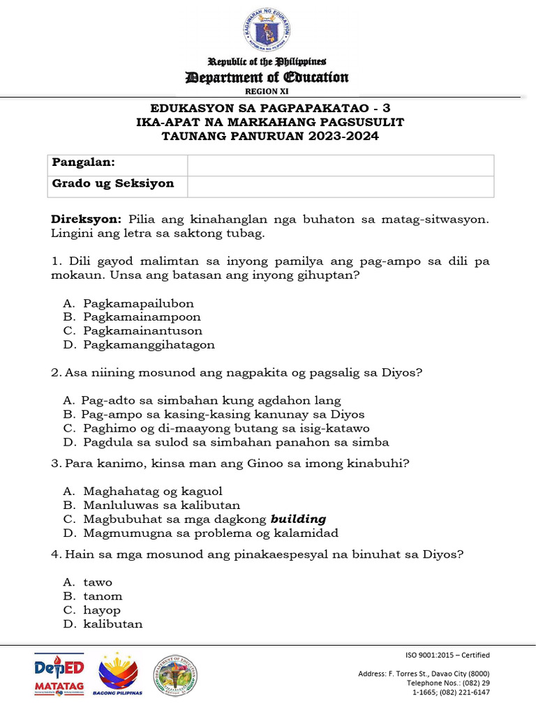 EsP 3 TQ - TOS | PDF