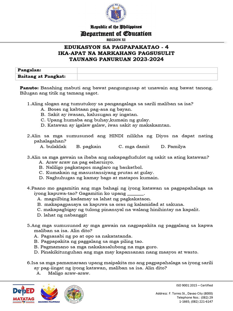 EsP 4 TQ - TOS | PDF